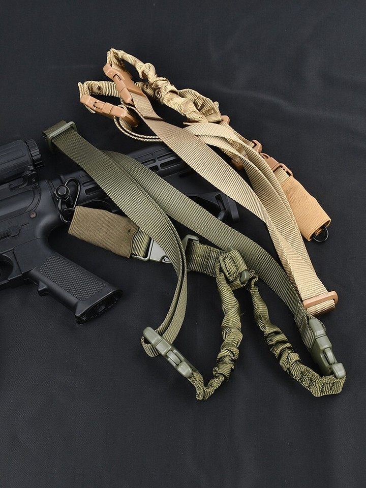 Tactical One Single Point Sling Strap Bungee Rifle Gun Sling with QD ...