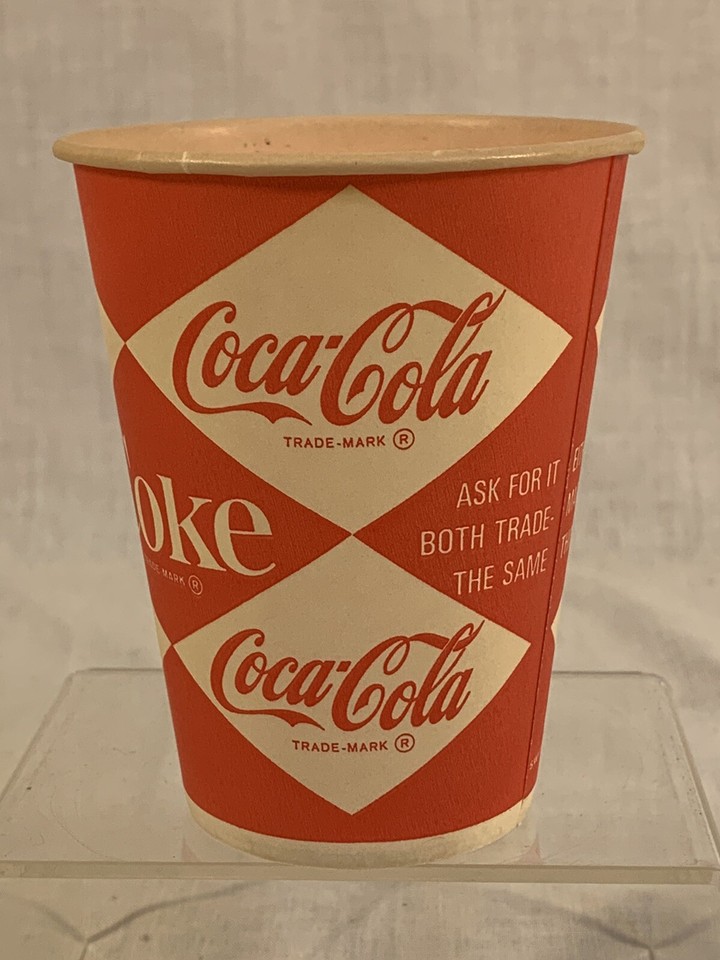 (5X) Coke Coca Cola 9oz Cups Wax Paper Vending AUTOMATIC Maryland Cup ...