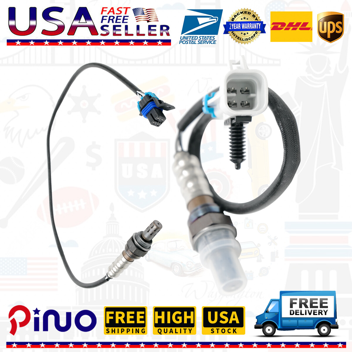 2PCS Oxygen Sensor Upstream & Downstream For 2007-11 Chevrolet Cobalt ...