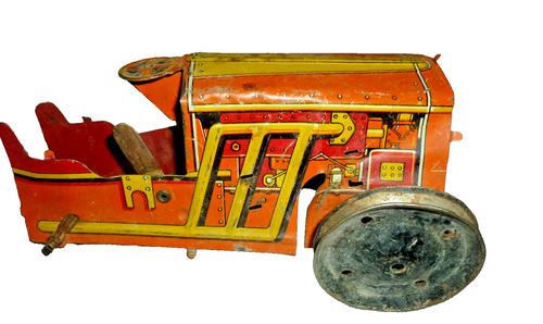 Vintage Marx Toy Tractor Shell Top Only For Parts Restoration Tin Litho ...