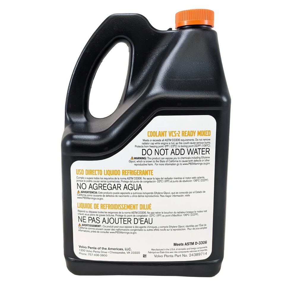Volvo Penta 24389714 VCS-2 Orange Ready-Mixed Coolant 5 L Replaces VCS ...