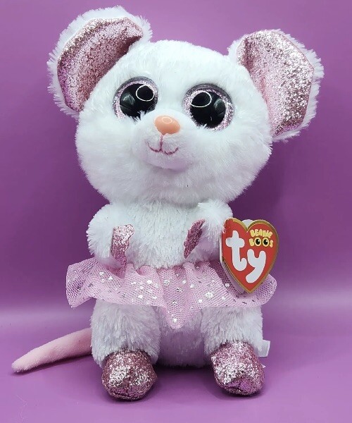 Ty Beanie Boos 36488 Nina The Pink Mouse Boo Medium for sale online | eBay