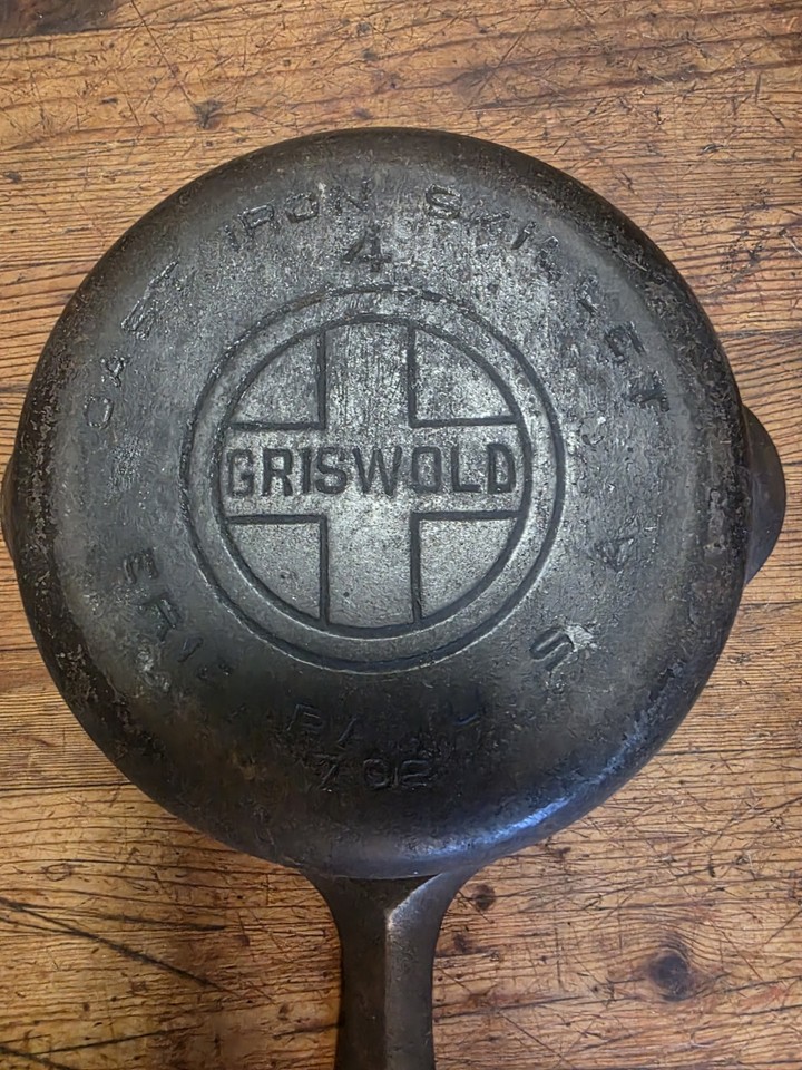 Griswold No 4 Large Block logo Lbl Cast Iron Skillet Pan | eBay