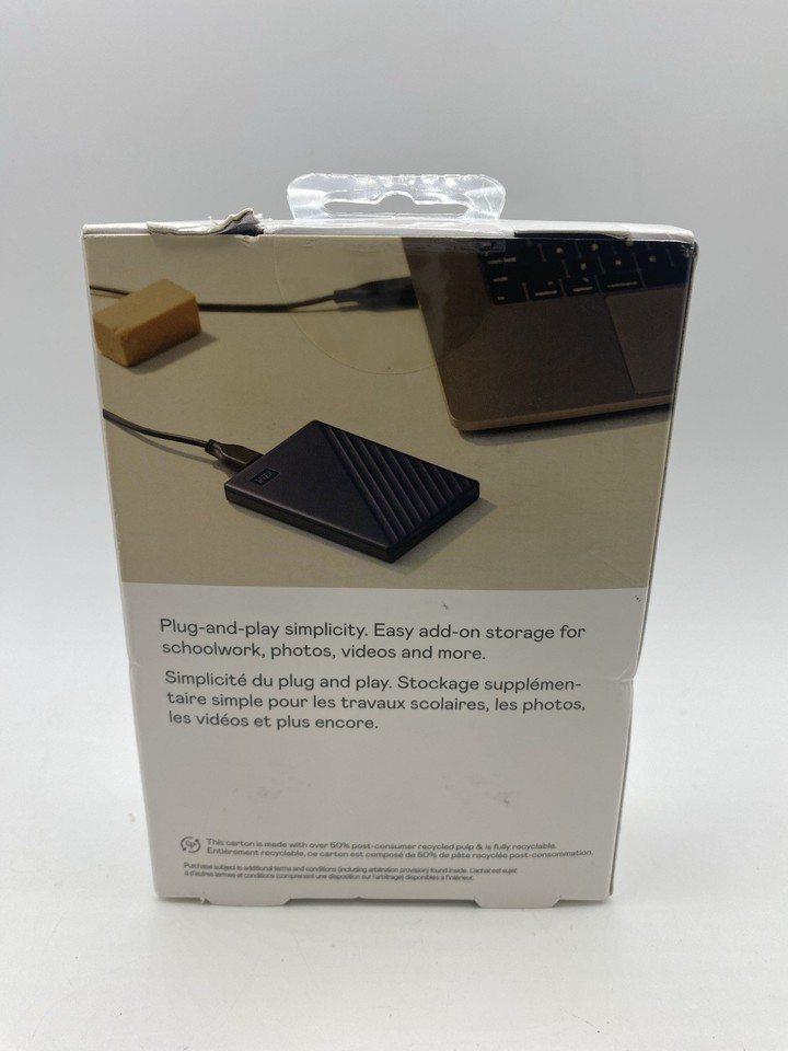 WD Drive Portable 2TB HDD External Hard Drive Windows + Mac ...
