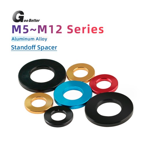 M5 M6 M8 M10 M12 Colore Aluminium Alloy Metric Flat Washers Anodised ...