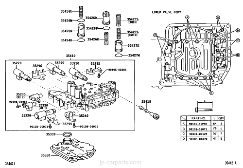 Toyota OEM 35240-33030 Genuine Solenoid Assy Automatic Transmission 3 ...