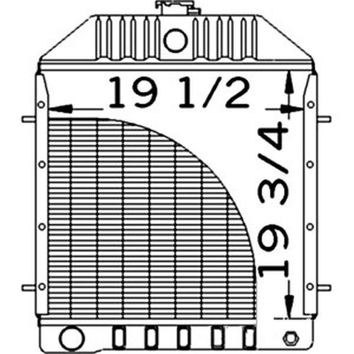 Radiator Fits Case 480D 480LL 580D 580SD 584D 585D 586D 1845 1845B ...