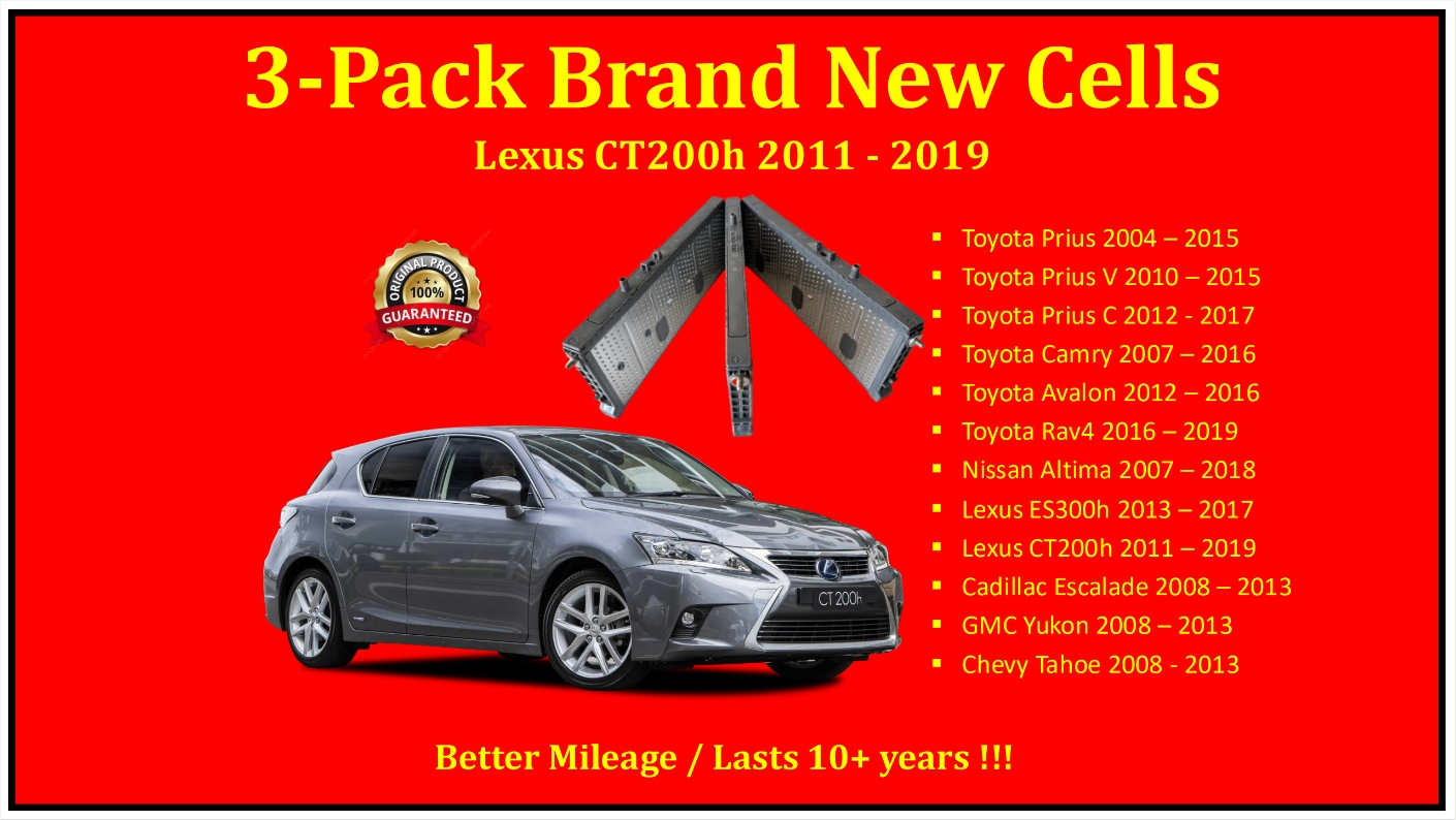 3-Pack OEM New Never Used OEM Lexus CT200h Hybrid Battery Cell 2011 ...