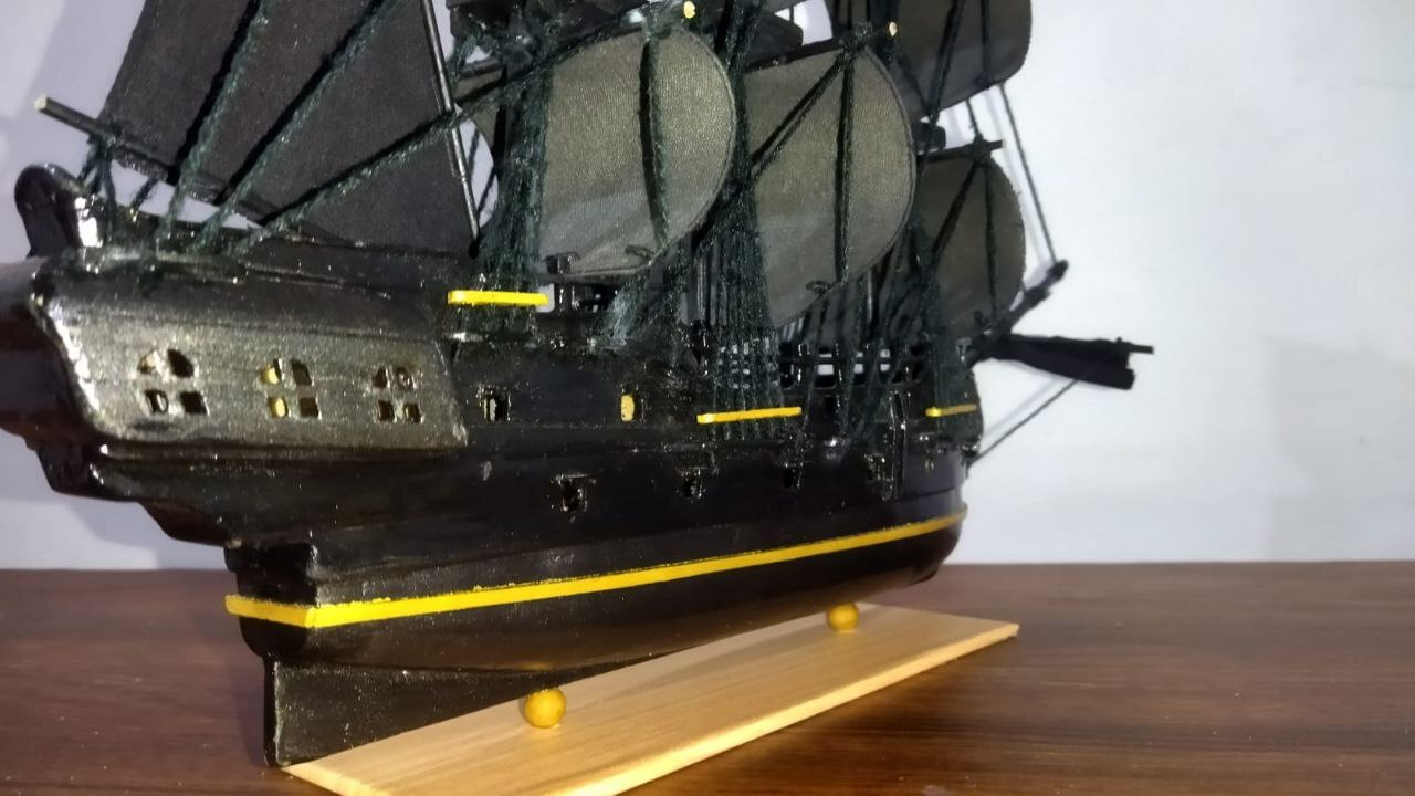 Wooden Boat Ship Diy Kit Model Toy Navy Gift Hot Sailing Assembly free ...