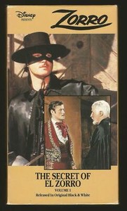 Zorro Volume 1: The Secret of Zorro (VHS, 1994) Guy Williams Disney ...