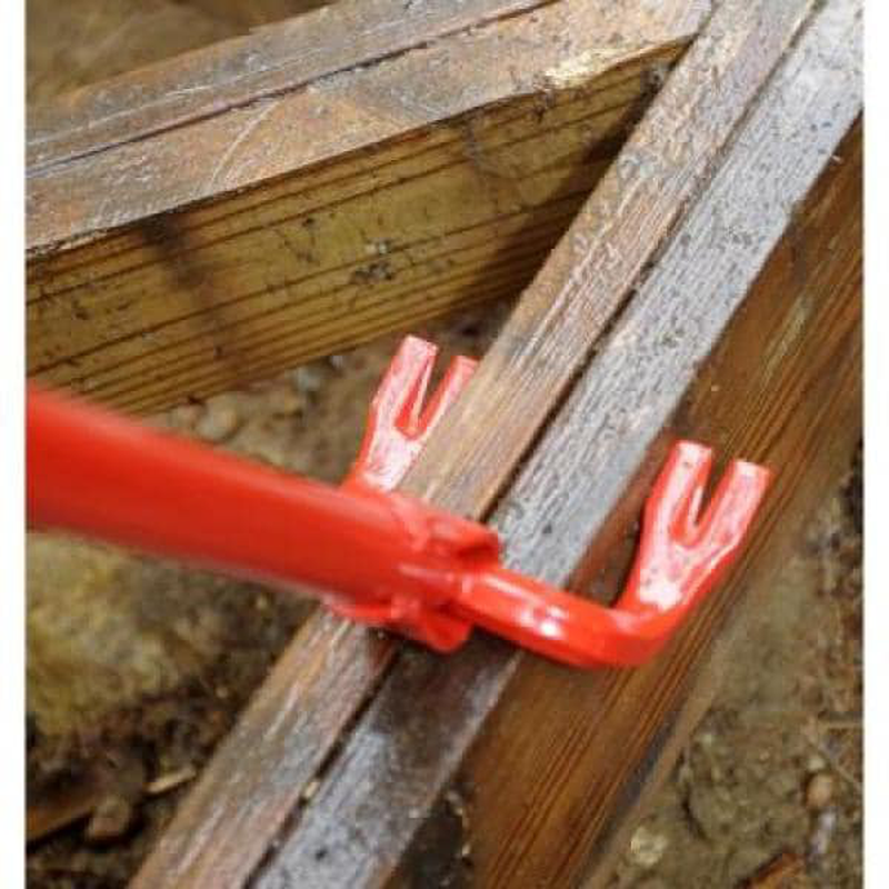 The Deck Demon Wrecking Bar 45 in.Dual Claw Nonslip Grip Nail Puller ...