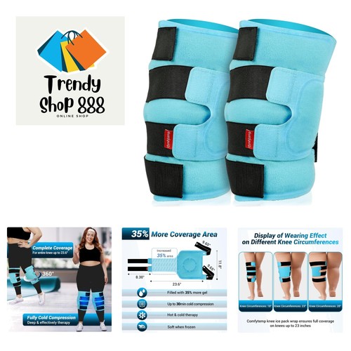 Versatile Large Knee Ice Pack - Dual Gel Packs for Unisex Pain Relief ...