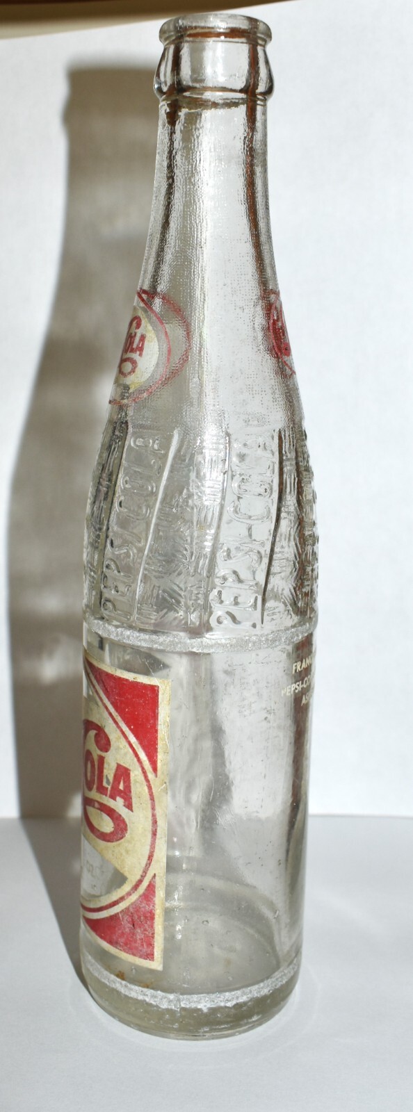 Sparkling PEPSI COLA Embossed Swirl Soda Bottle Asheville, North ...