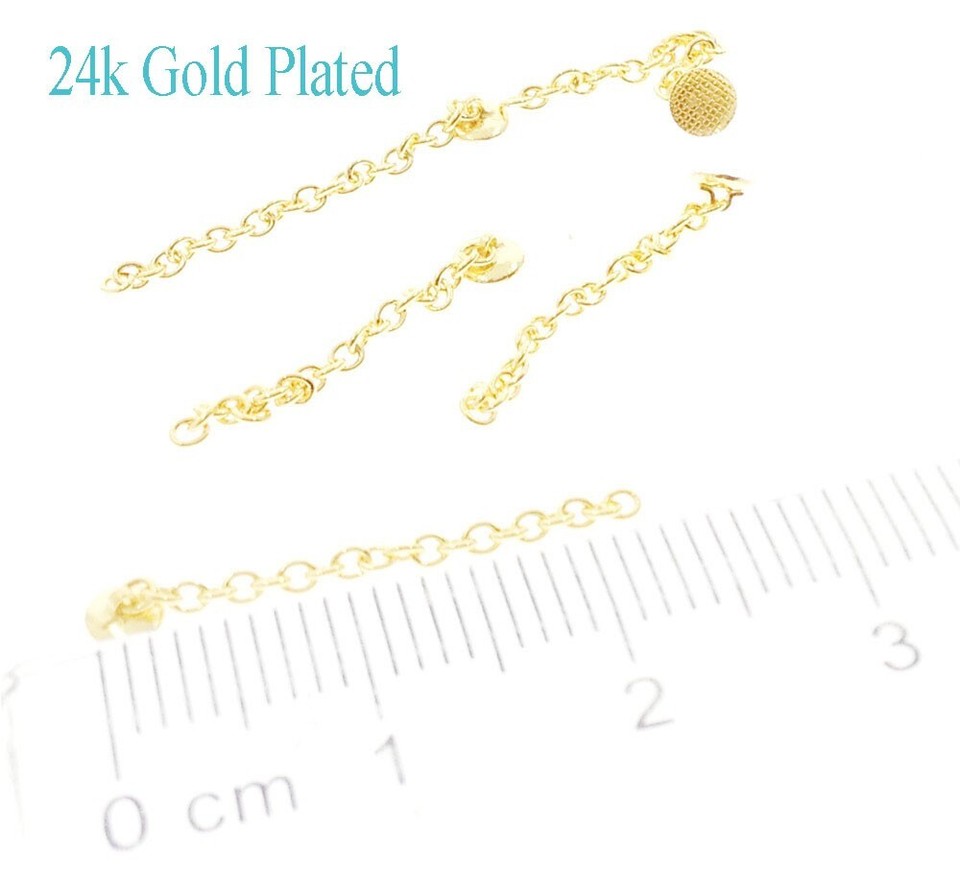 4/PK 24K Gold Traction Button Chain Oval Dental Orthodontic Niti Coil ...
