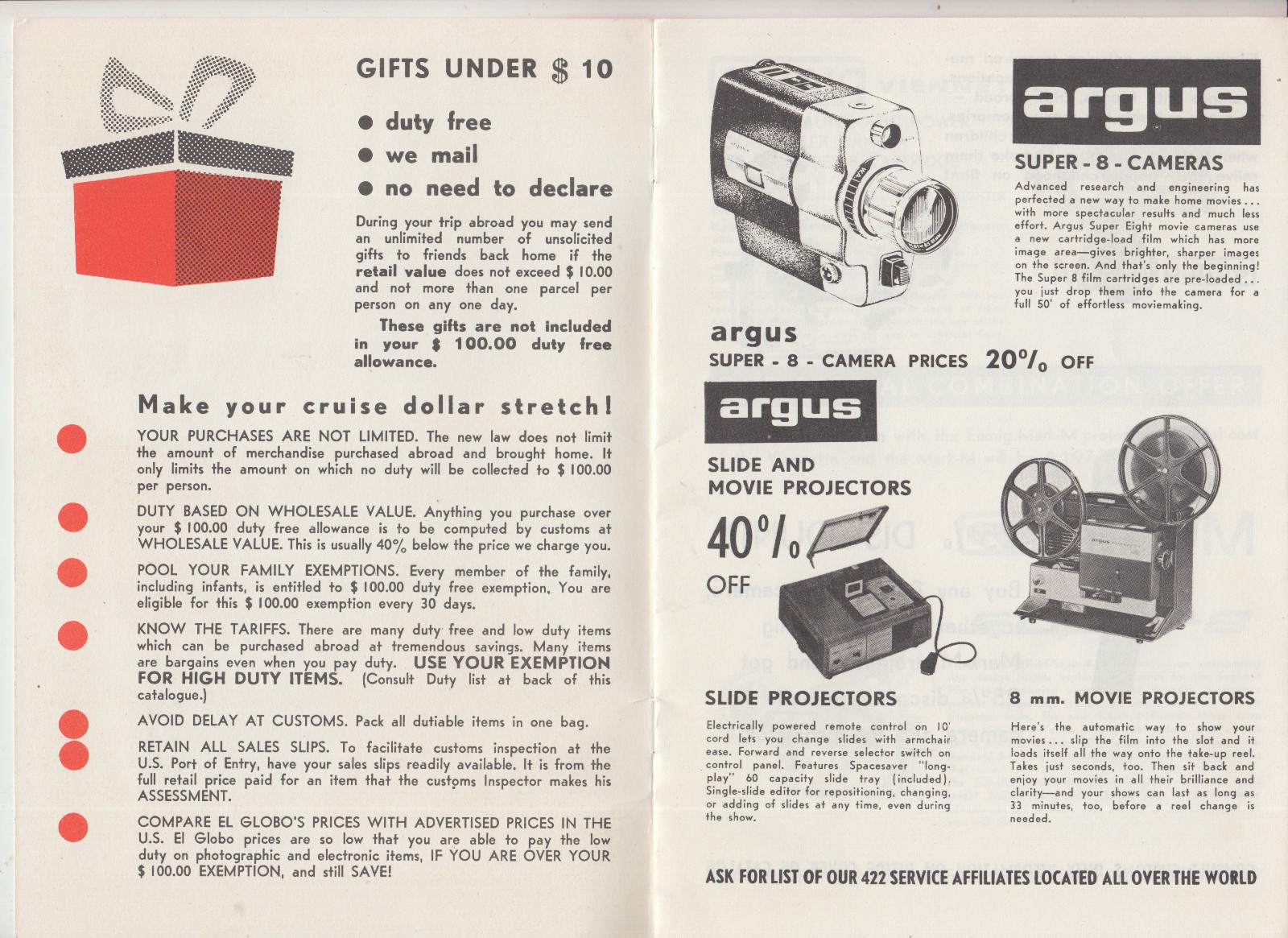 9333 El Globo 1966 camera catalog US Caribbean tourist Alex H Mossman ...