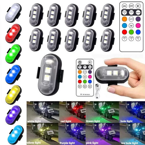 RGB LED Strobe Light Wireless Remote Control For Car Bike Motorcycle ...