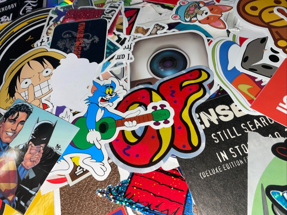 Huge Lot Mixed Pop Culture Stickers 100+ Knobby, Charlie Brown, VW ...