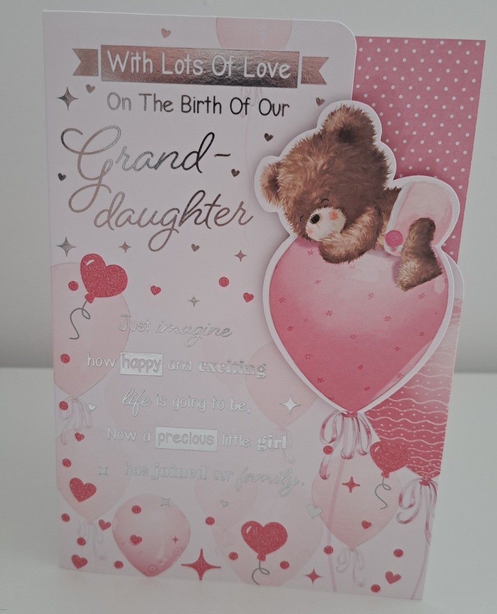 On Birth Of Our Granddaughter Card. Grandparents to Parents Card ...
