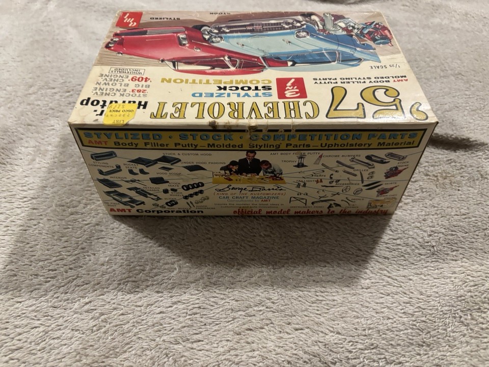 Vintage AMT 1957 Chevy 2Dr Hardtop 3 in 1 Kit T-757-200 Box Trophy ...