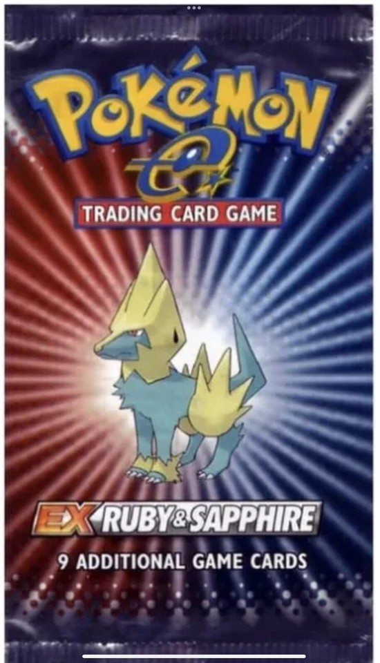 2003 Pokemon Card Game (TCG) - ex RUBY & SAPPHIRE - Empty Booster Packs ...