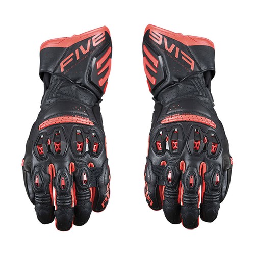 Gants de Moto FIVE RFX3 EVO Estival dans la Peau Noir Rouge Fluo | eBay