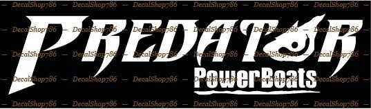 Predator Boats -Outdoor Sports- Car/SUV/Truck Vinyl Die-Cut Peel N ...