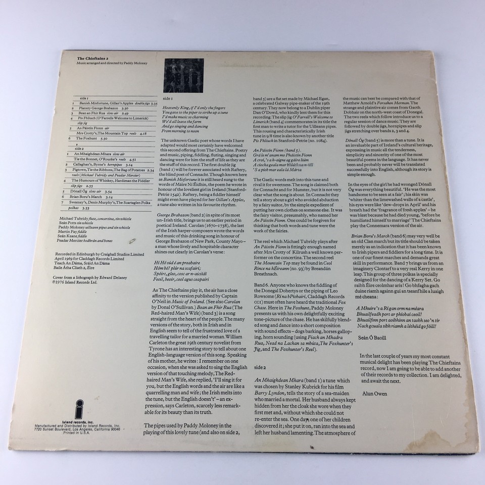 The Chieftains The Chieftains 2 Used Vinyl LP VGG+ | eBay