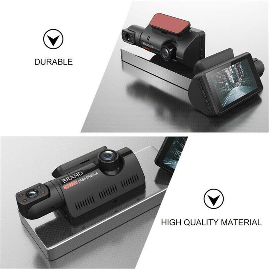 Dual Lens Front Inside Camera Car DVR Dash Cam Night Vision Parking ...