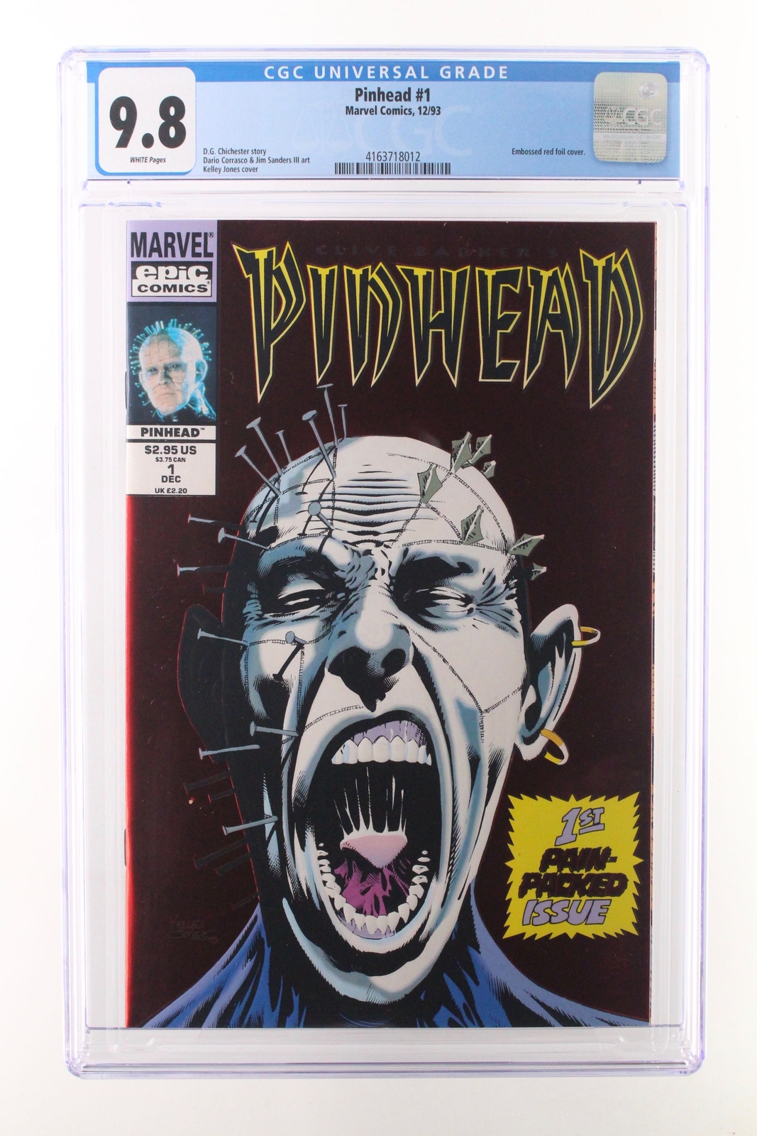 Pinhead #1 - Marvel Comics 1993 CGC 9.8 Embossed red foil cover. | eBay