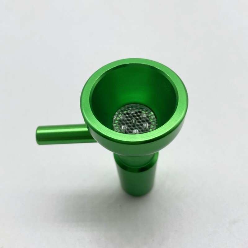 14mm Aluminum GREEN bowl slide Built In Screen+1pcs Glass Screen For ...