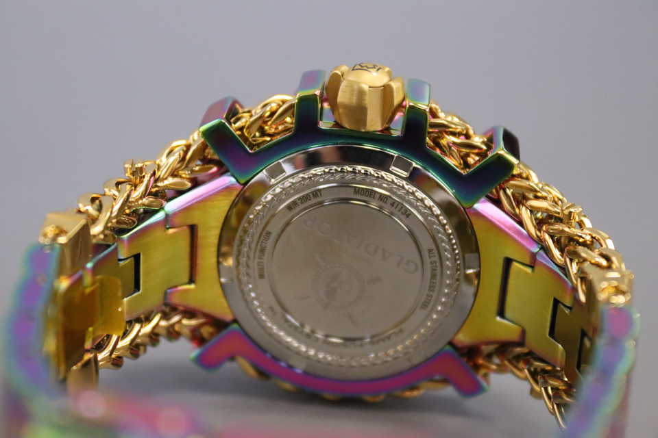 INVICTA Gladiator Lady 43.20mm Stainless Steel Gold+Iridescent+Steel ...
