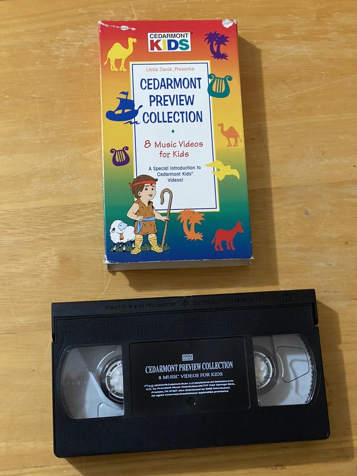 Cedarmont Kids 8 VHS Tapes Lot. Preschool Bible Silly Songs, Toddler ...