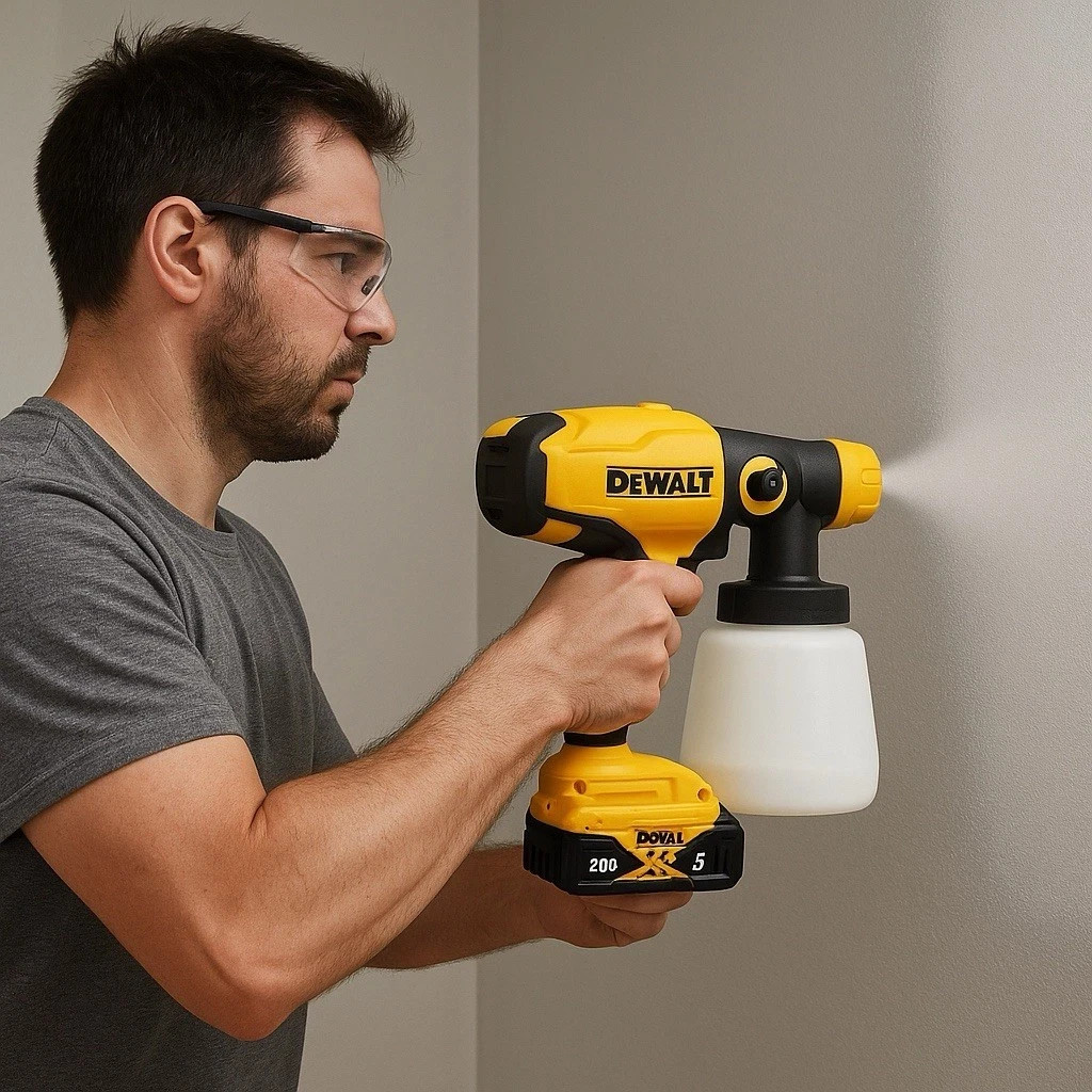 DEWALT Electric Spray Paint Gun 800ML Cordless Paint Sprayer Electric ...