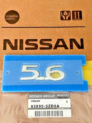 New OEM Infiniti QX56 QX80 Side Fender Badge Emblem 5.6 One! 63890 ...