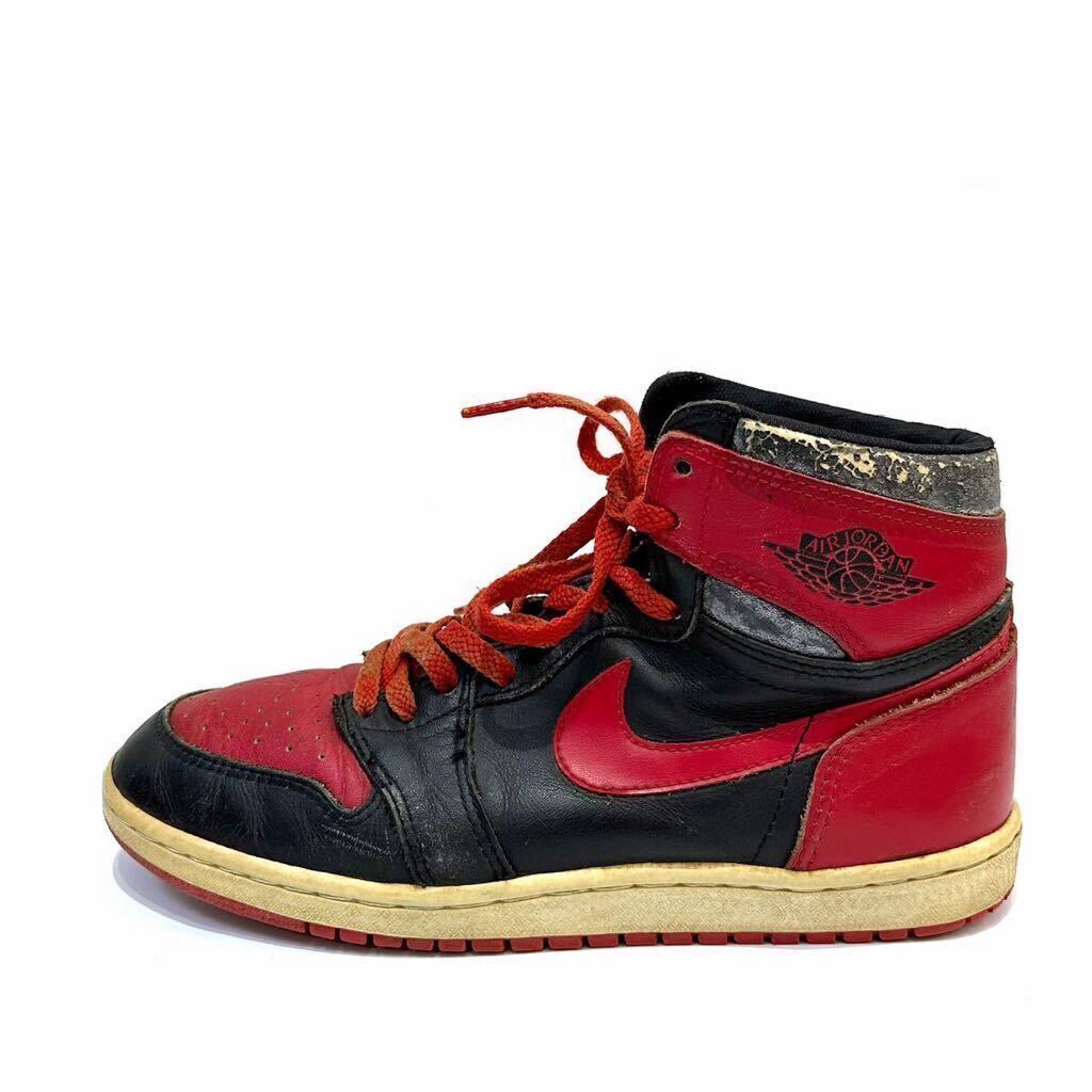 Nike Air Jordan 1 Bred Original US10 Black x Red 1985 Nike Air Jordan 1 Bred Original US10 Black x Red 1985