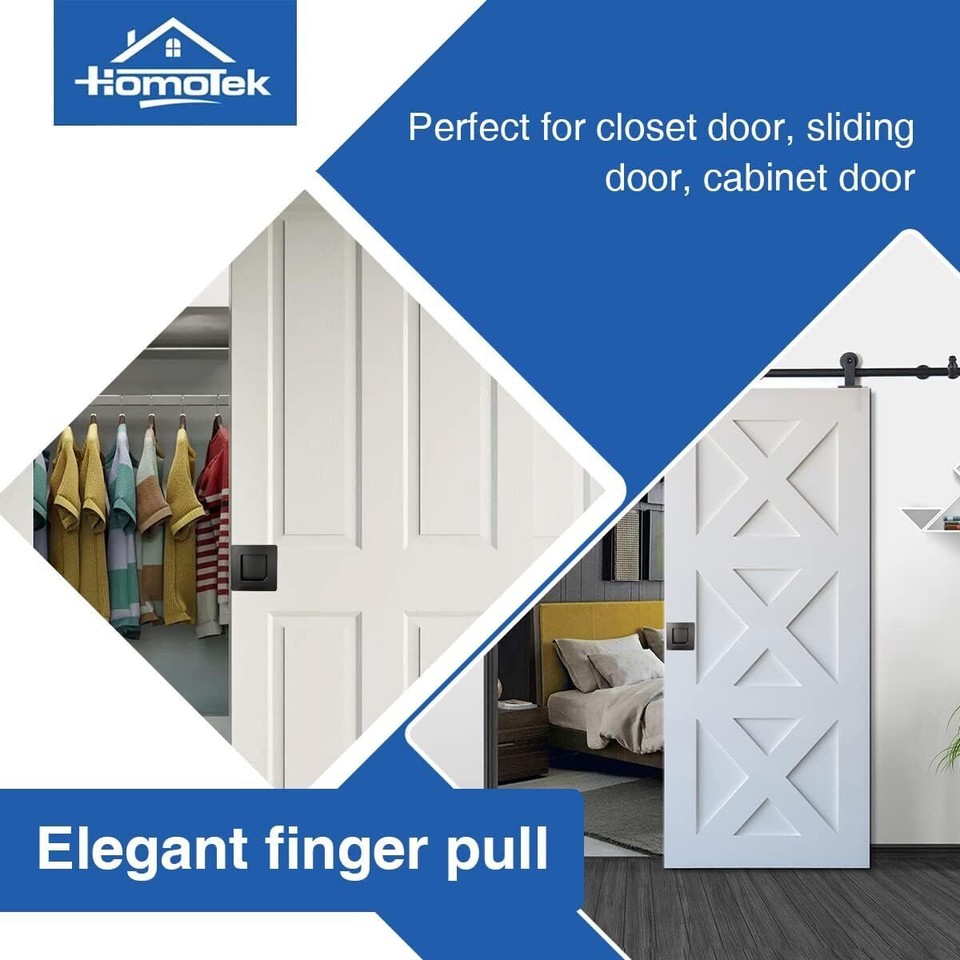 Square Recessed Sliding Closet Door Finger Pulls Inner Diameter 21/8 ...