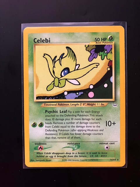 Pokémon TCG Celebi Neo Revelation 16/64 Regular Unlimited Rare for sale ...
