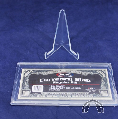 Deluxe Currency Slab Regular Size Dollar Bill Case Holder & Stand ...