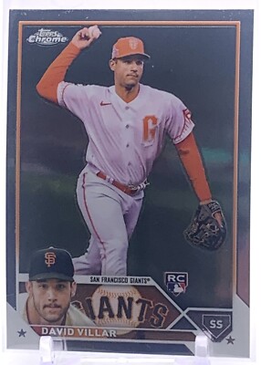 2023 Topps Chrome David Villar Base RC Rookie Card #117 Giants | eBay