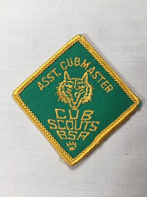 Cub Scout Asst Cubmaster diamond twill gauze back BSA Position Patch | eBay