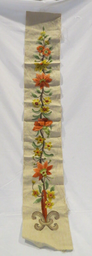 Elsa Williams Crewel Embroidery Bell Pull Kit Floral Design on Linen ...