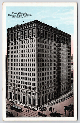 Vintage C1910 Postcard First Wisconsin National Bank Building Milwaukee ...