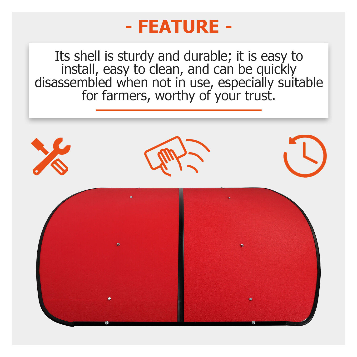 Tuff Top Tractor Canopy For ROPS 52" X 52" - Red 740331935076 | eBay