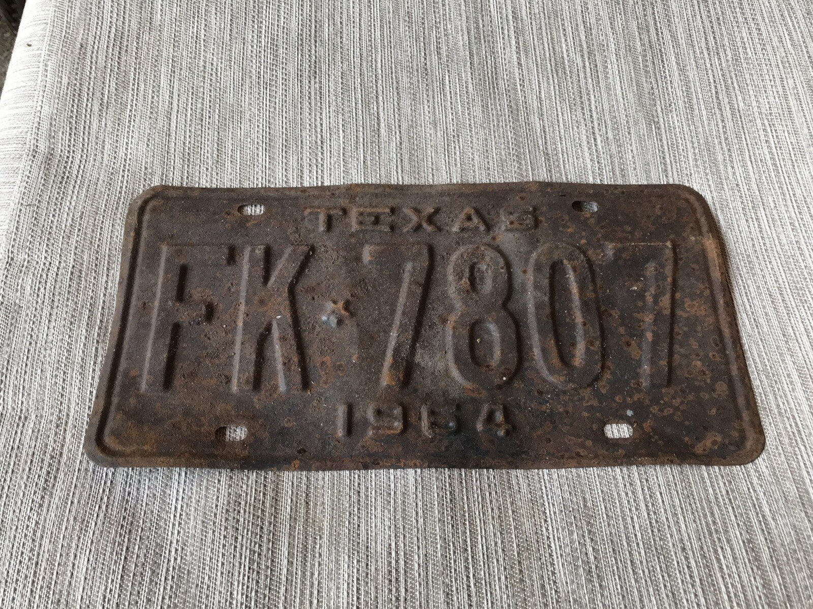1964 Texas License Plate FK 7807 | eBay