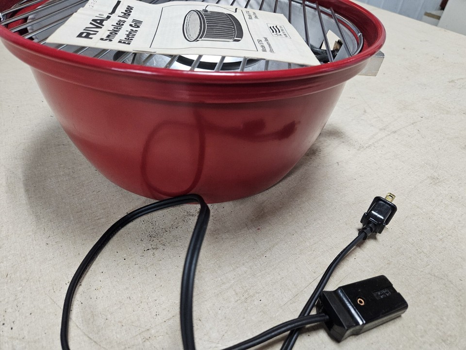NOS Rival Smokeless indoor Electric Grill Red Model 5740 | eBay