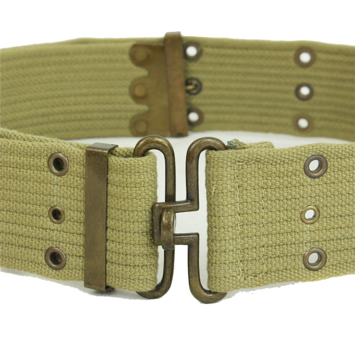 WW2 US Khaki Pistol Belt - Brass - Repro American Webbing Army Uniform ...