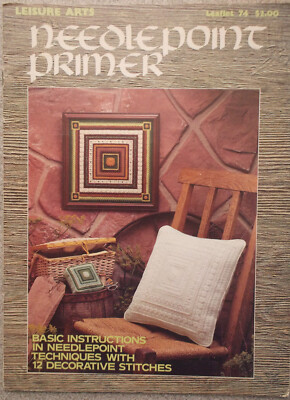 NEEDLEPOINT PRIMER pattern instruction 12 stitches project leaflet ...