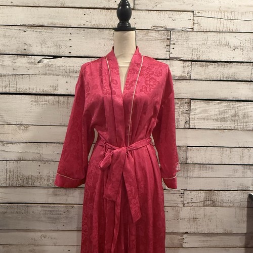 Luxury Vtg Christian Dior Robe Monogram Satin Damask Rose Pattern ...