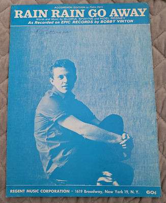 1962 RAIN RAIN GO AWAY Gloria Shayne Noel Regney BOBBY VINTON Cover ...