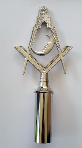 Masonic Rod Top Junior Deacon JD Silver Freemason Mason | eBay